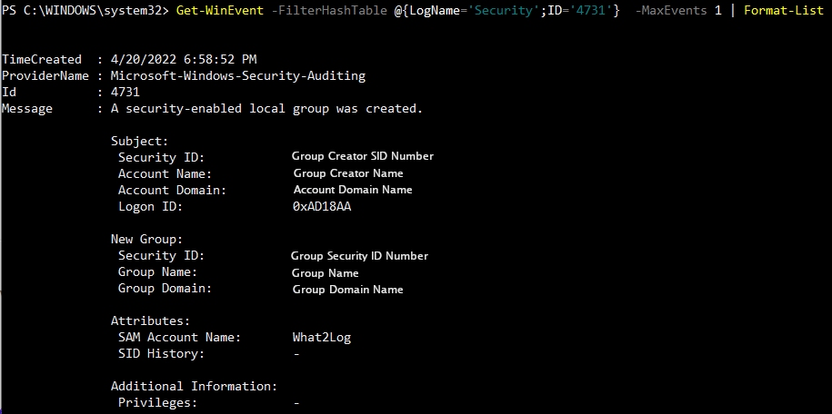 What2Log - Group Created