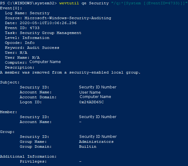 What2Log - Member Removed from Group