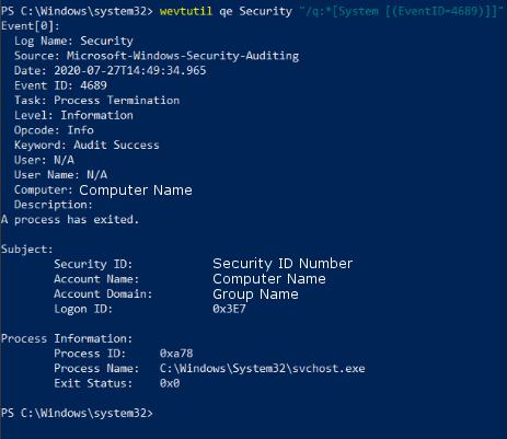 What2Log - Process Termination