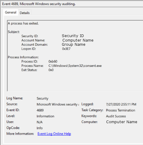 What2Log - Process Termination