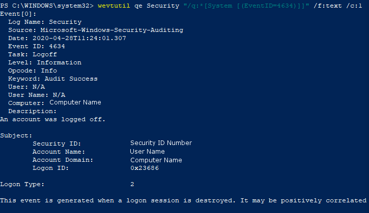 What2Log - User Logoff