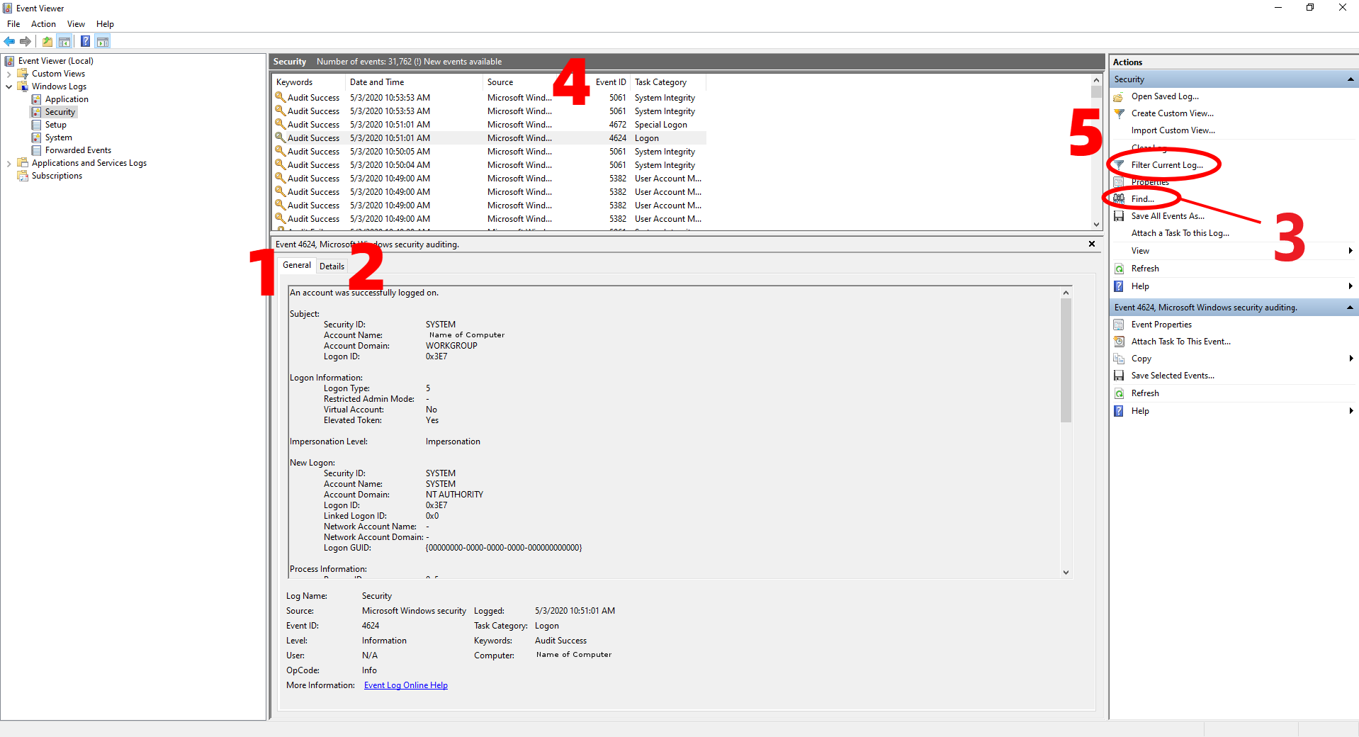 What2Log - Windows Event Viewer