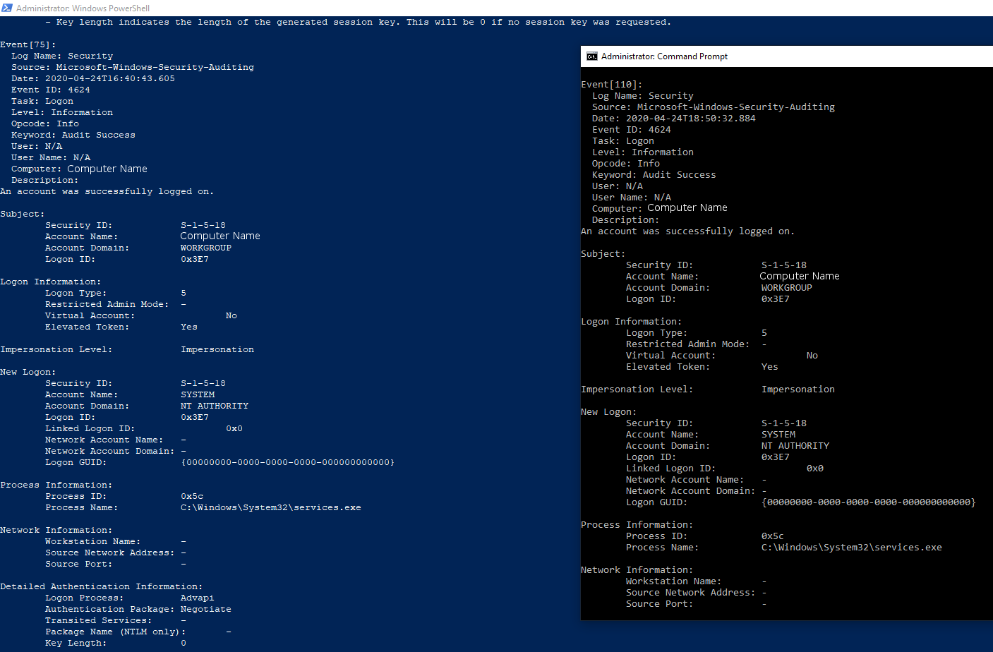 What2Log - Windows WevtUtil