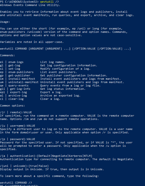 What2Log - Windows WevtUtil