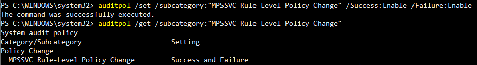 What2Log - Windows Firewall Setting Changed